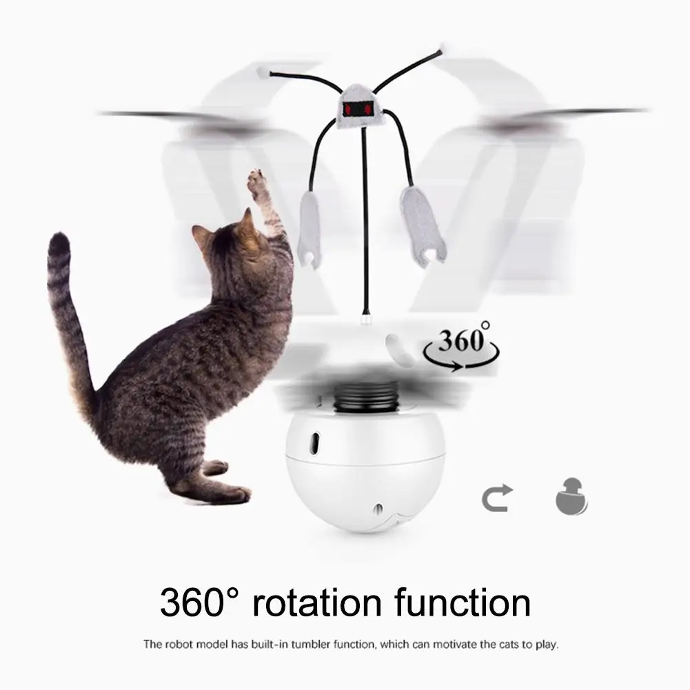 Funny Cat Toy 3 In 1 Multifunctional Robot Tumbler 360 Degree Automatic ...