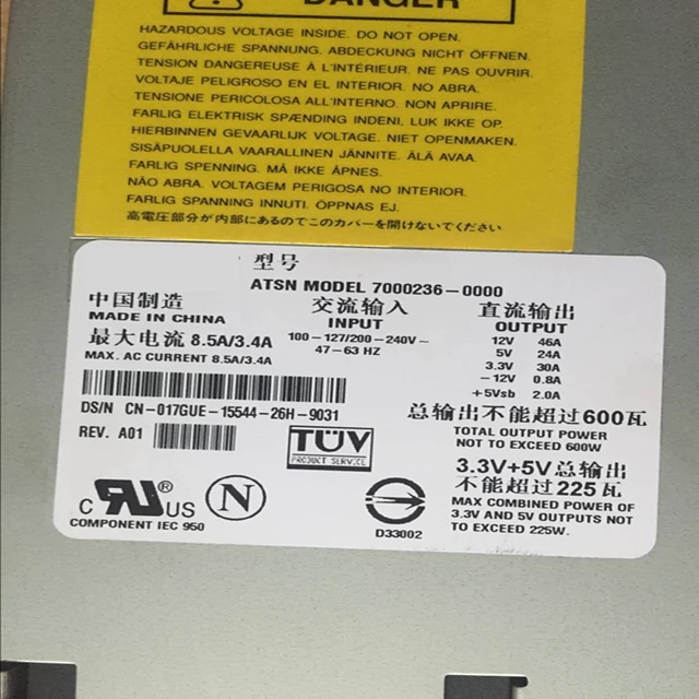 Original PSU For Dell PowerEdge 6600 600W Switching Power Supply ...