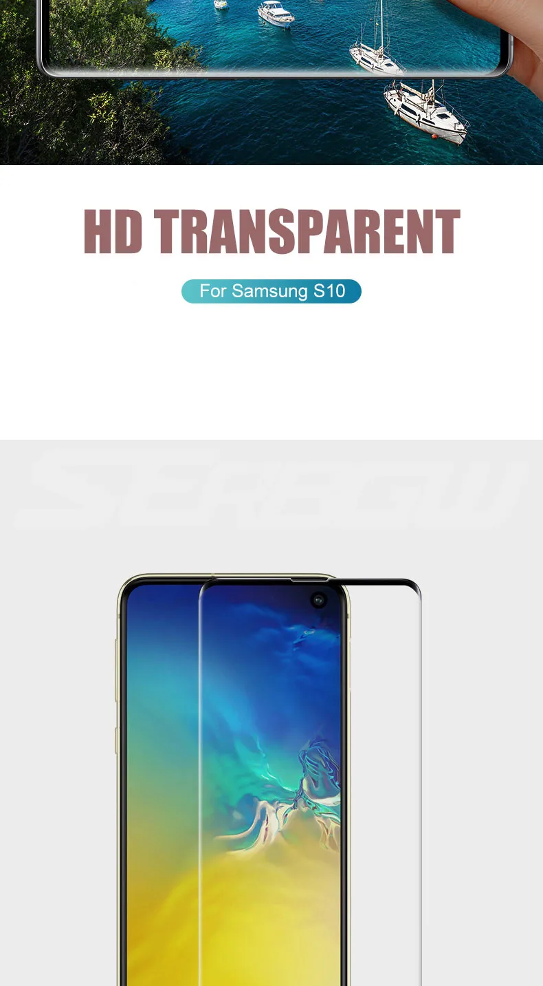 30D закаленное стекло с закругленными краями для samsung Galaxy S10 S9 S8 Plus S10e A6 A8 S7 ...
