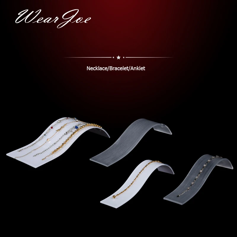 Acrylic Bracelet Display Ramp Stand Arched Clear-white/frosted Shop ...