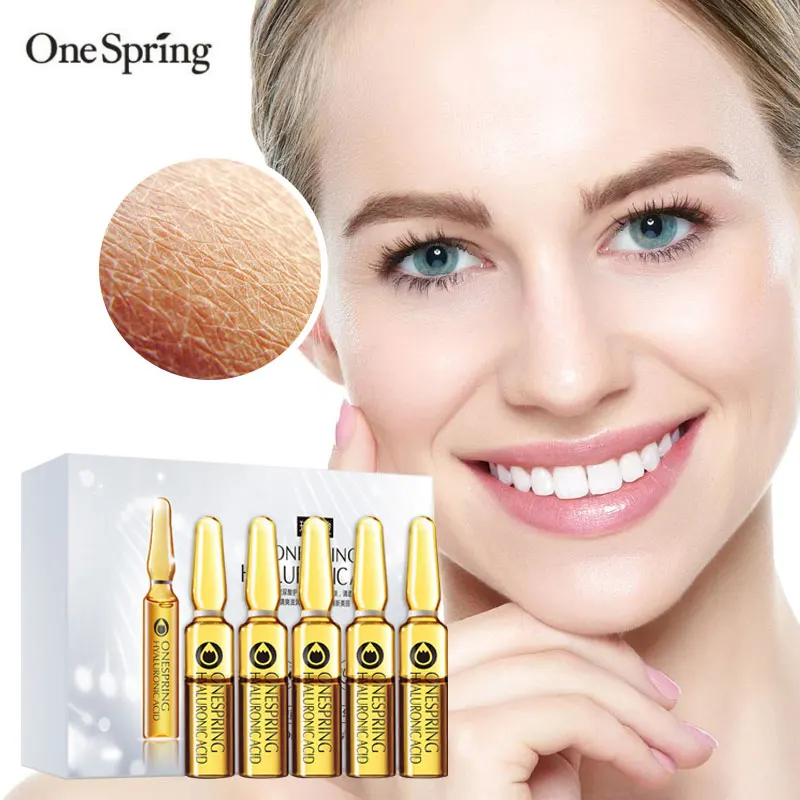 Suero facial con ampolla de ácido hialurónico, suero facial que reduce los poros, antiarrugas ...