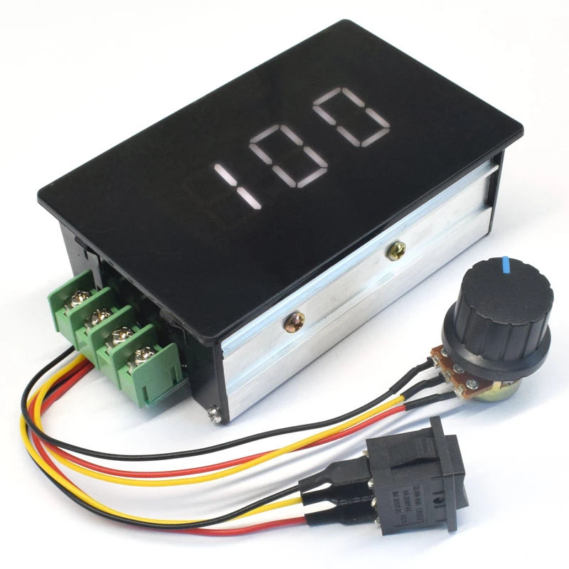 Digital Display 0~100% Adjustable Dc 6-60v 20a Dc Motor Speed Controller Regulator Pwm 6v 12v ...