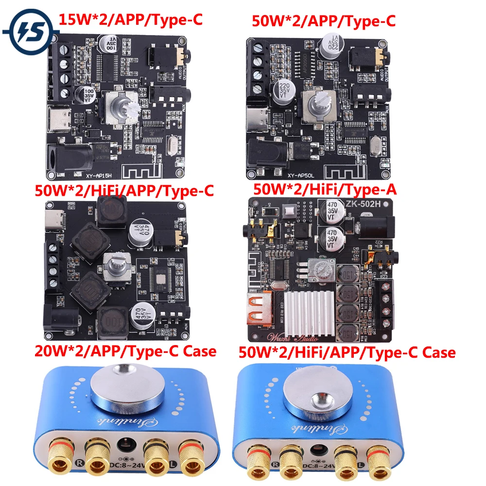 Hifi Bluetooth Amplifier Module Dual Audio Stereo Module App Controller ...