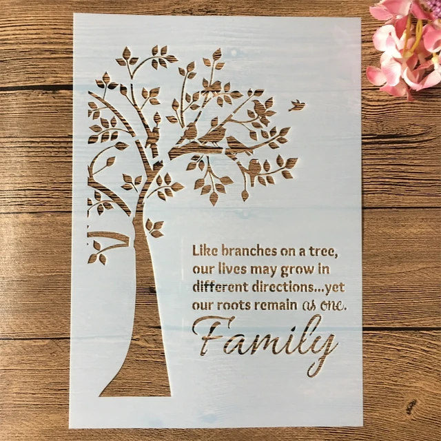 Tree With Roots Stencils