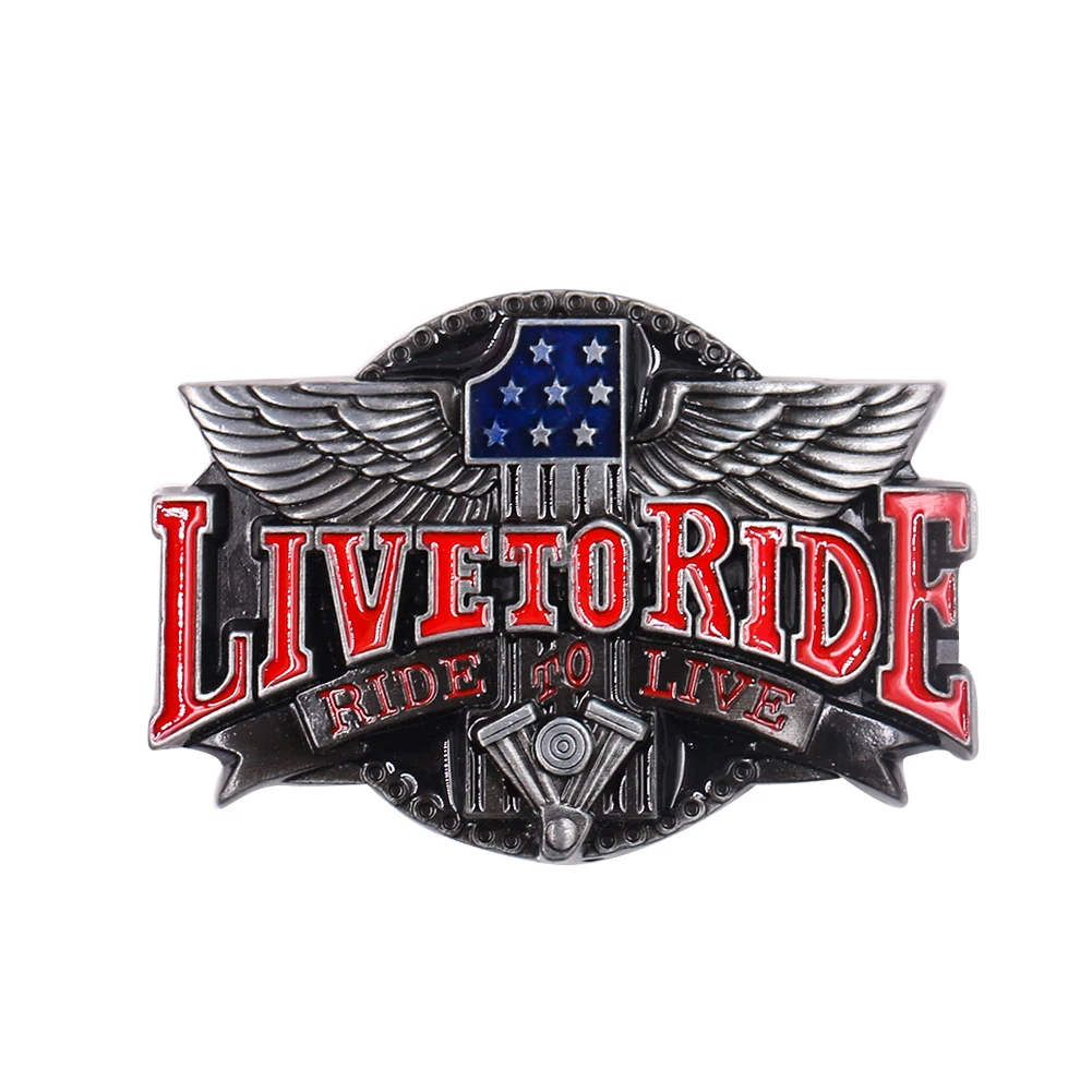 Live-To-Ride-Belt-Buckle-for-Men-Unisex-Western-Cowboy-Jeans-Gift-DIY ...