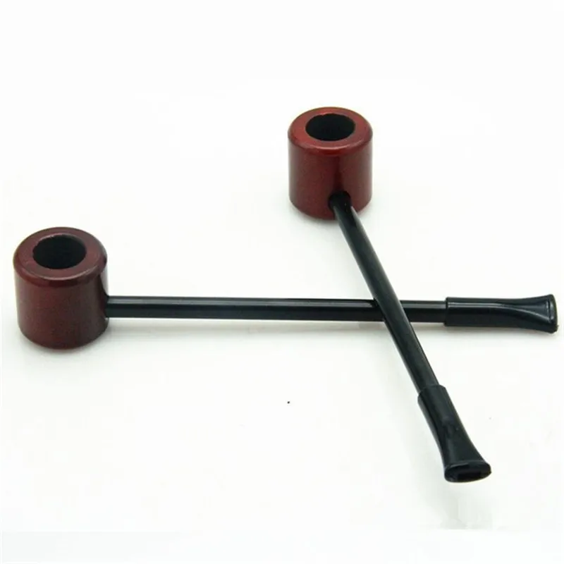 Ebony Wood Pipe Smoking Pipes Portable Smoking Pipe Herb Tobacco Pipes ...