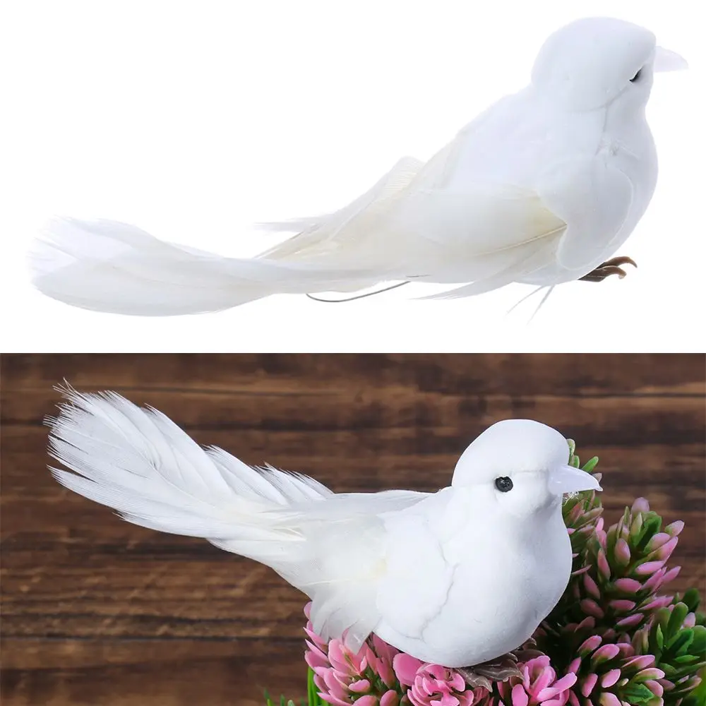 Simulation-White-Pigeon-Home-Decor-Artificial-Love-Peace-Pigeons-Garden ...