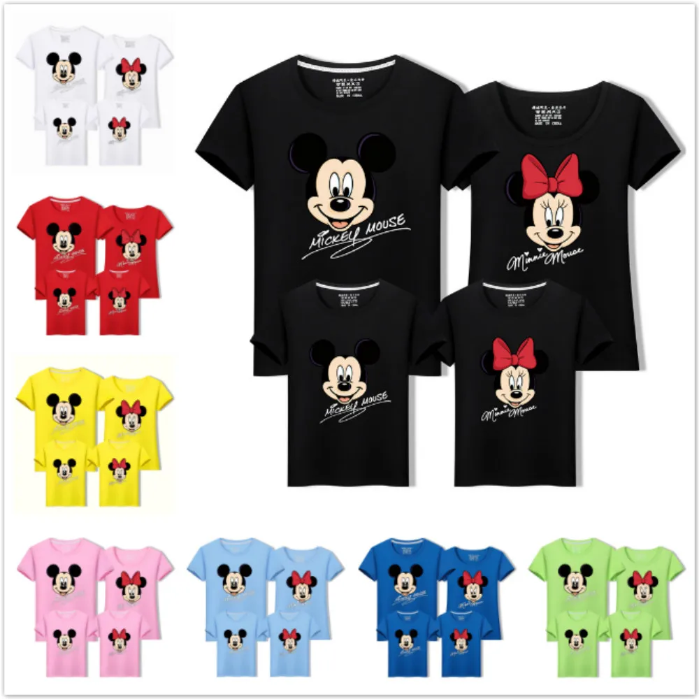 Summer Family Matching Outfit Mickey Minnie Mouse Mommy Daddy Kid Son ...