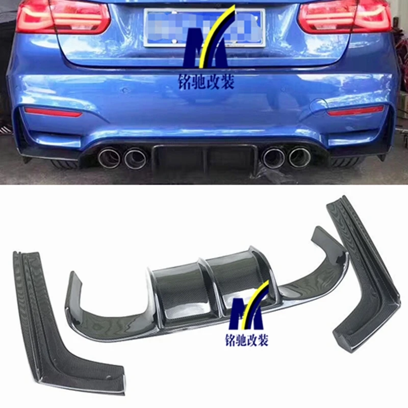 F30 3 series V style Carbon Fiber rear bumper diffuser rear lip for BMW ...