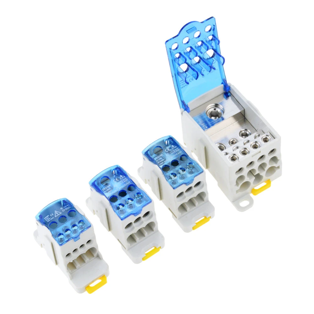 UKK80A 125A 160A 250A 400A 500A Terminal Block 1 in many Out Din Rail ...
