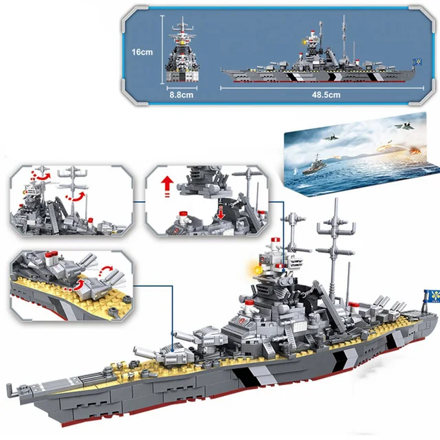 Lego Battleship | Warship & Navy Ships Sets FREE SHIPPING