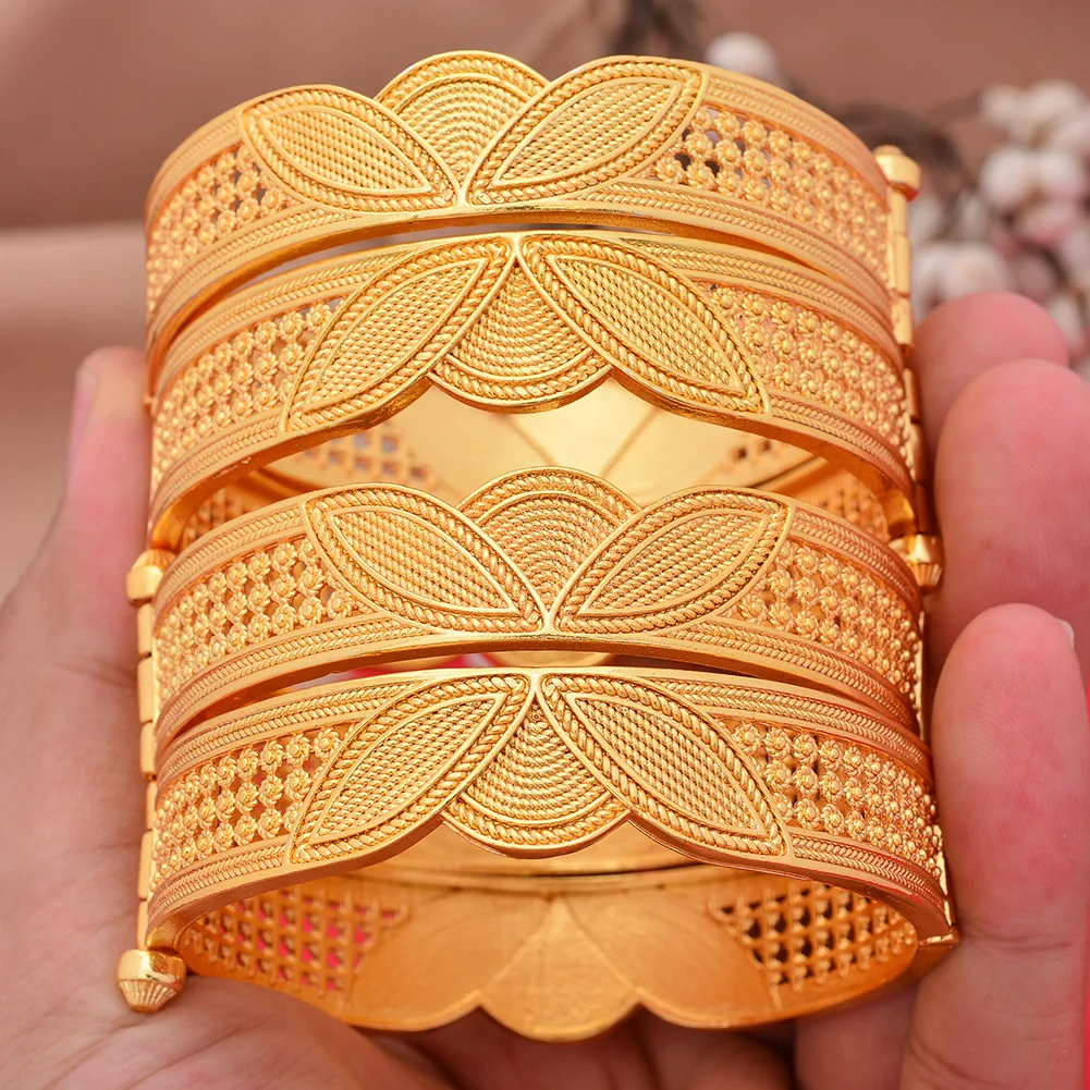 Luxury-4pcs-Set-Bangles-For-Women-Wedding-Dubai-Bracelet-Ethiopian ...