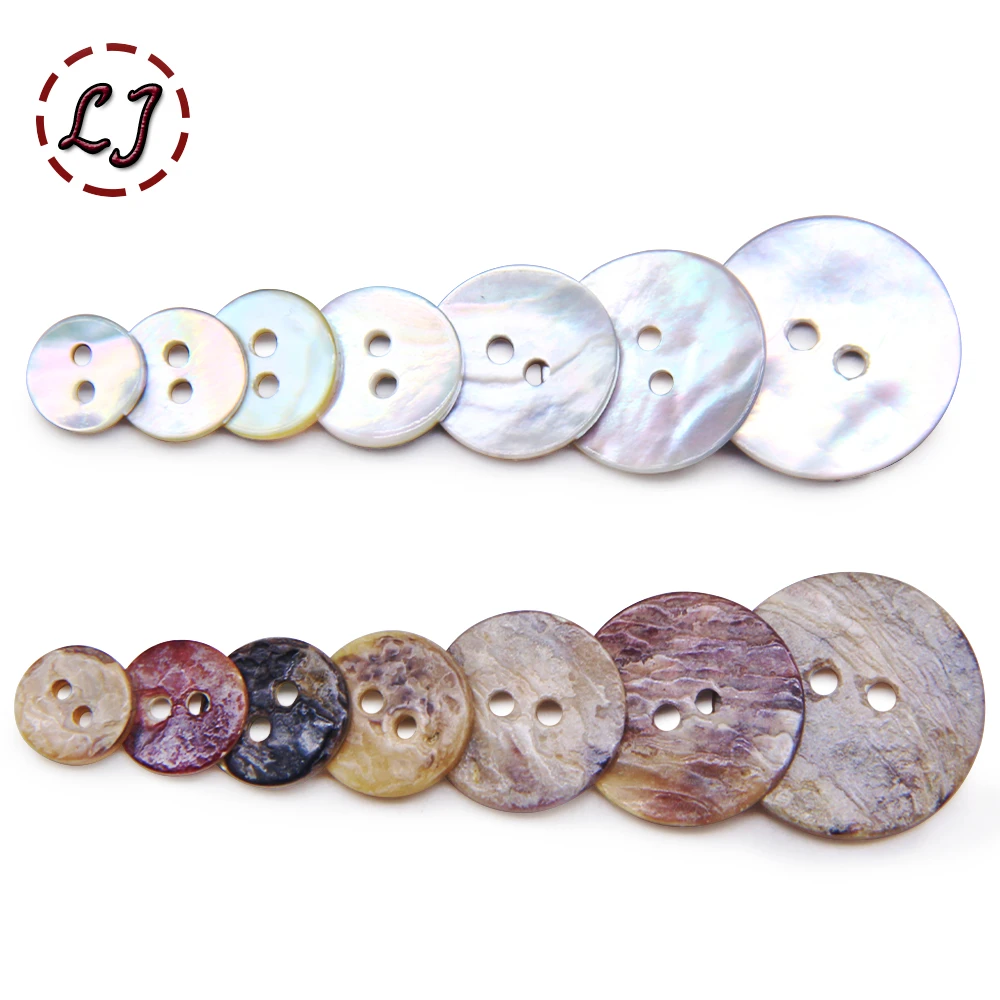 New 30pcs/lot Natural Shell Sewing Buttons Color Mother Of Pearl Mop ...