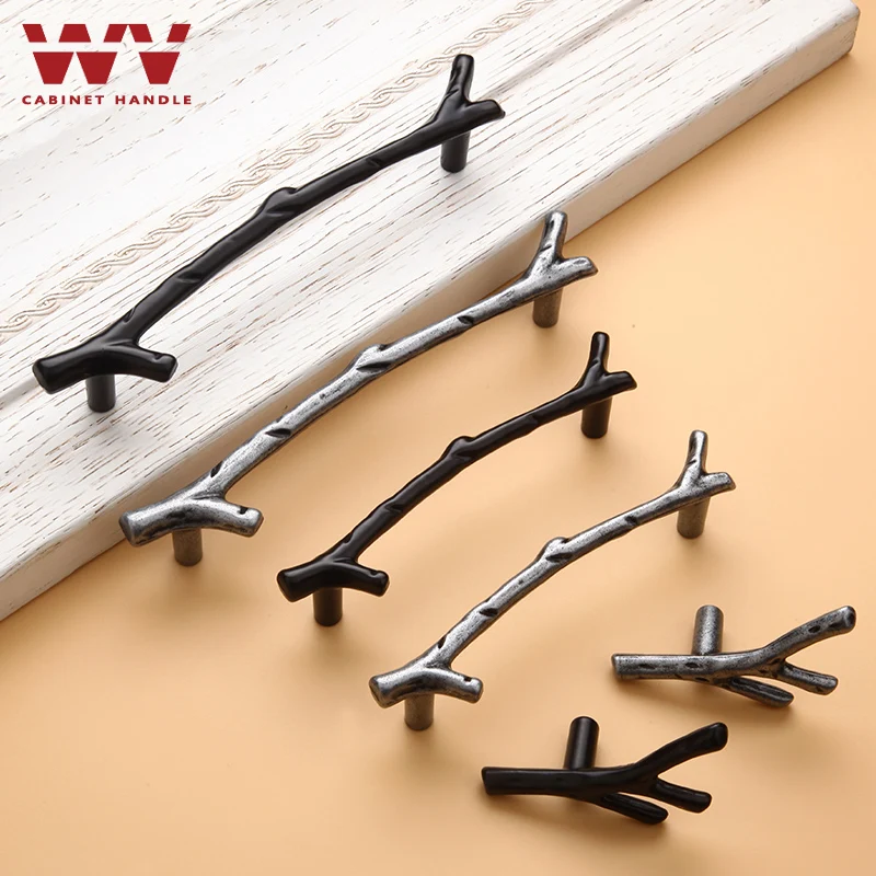 WV Tree Branch Cabinet Handle 96mm 128mm Bronze Creative Fashion ...
