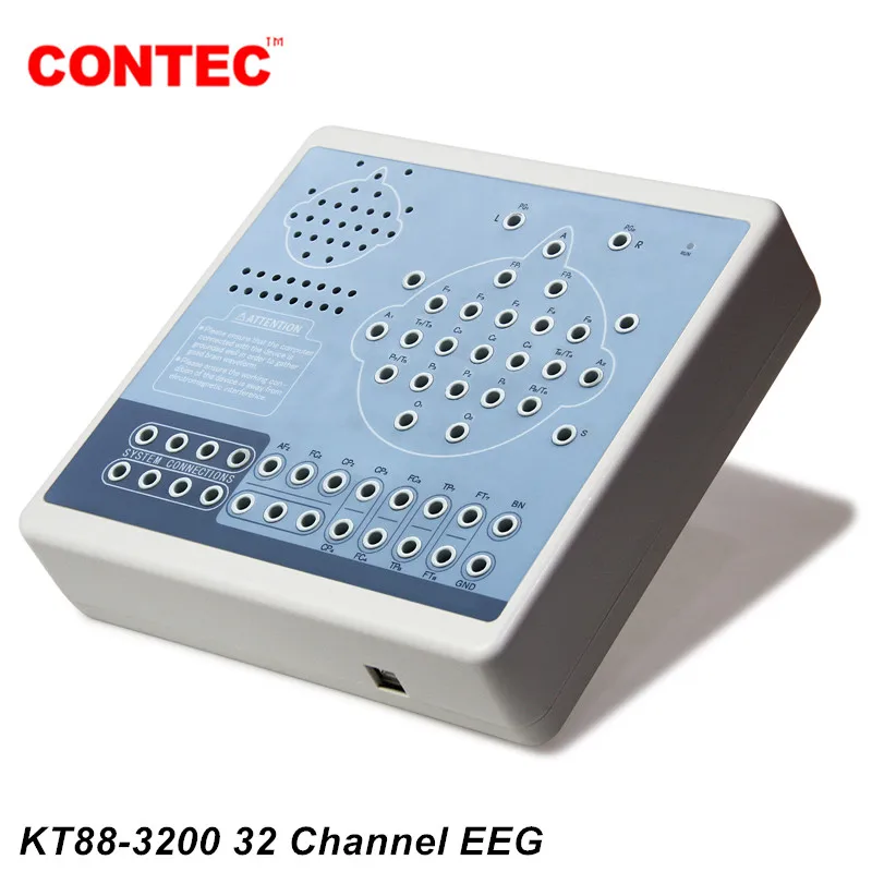 CONTEC 브랜드 디지털 뇌 전기 레코더 EEG 기계 매핑 시스템 32 채널 KT88 3200 PC 소프트웨어|null ...