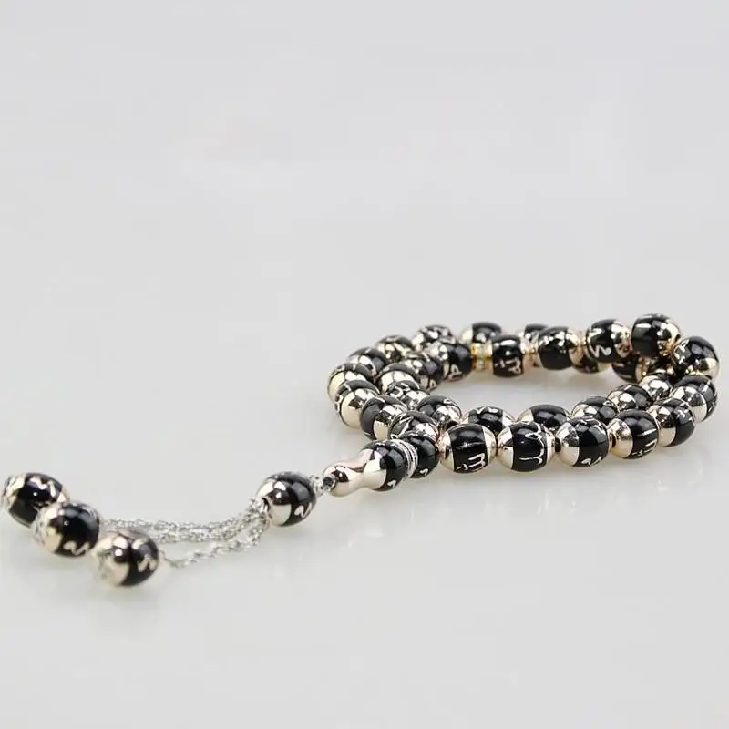 CHAPELET,White--Chapelet musulman de 12mm, perles de prière islamique ...