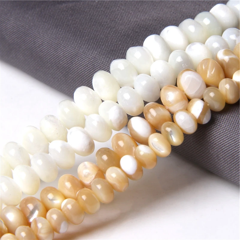4-8-mm-Natural-Shell-Abacus-Beads-Freshwater-Mother-Of-Pearls-Polished ...