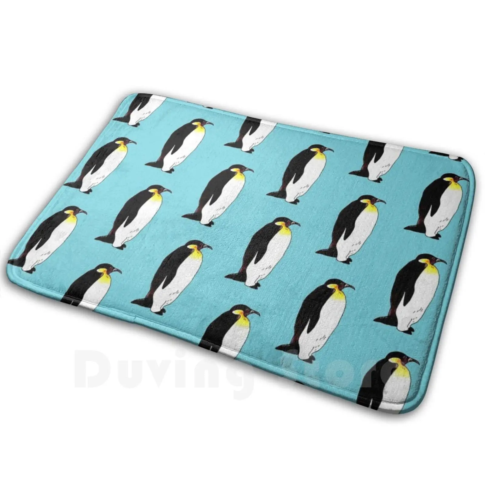 Emperor-Penguin-Illustration-Carpet-Mat-Rug-Cushion-Soft-Non-Slip ...
