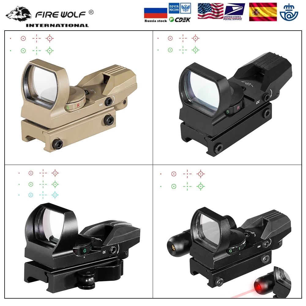 Red Dot Scope 11mm / 20mm Dovetail Riflescope Reflex Optics Sight For ...