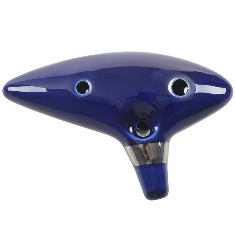 12 Hole Blue Ocarina Ceramic Alto C Legend of Zelda Ocarina Flute ...