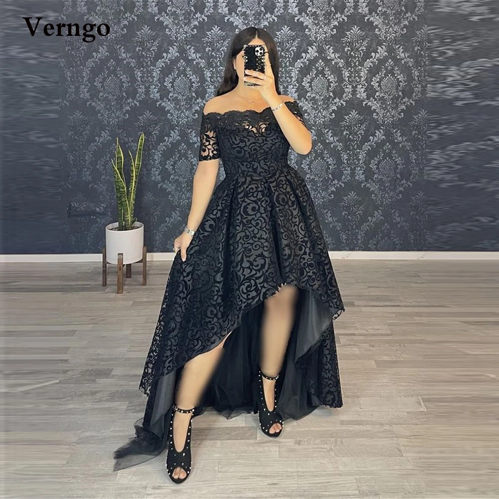 Black Lace High Low Prom Dress | Dresses Images 2022