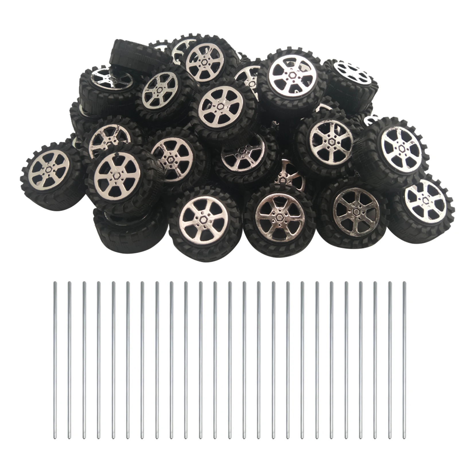 50pcs-Plastic-Roll-2mm-Dia-Shaft-Toys-Wheel-and-25Pcs-STEM-Shaft-Round ...