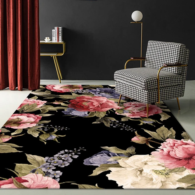 Black And Pink Rug