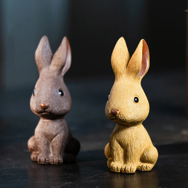 Clay Bunny Sculptures