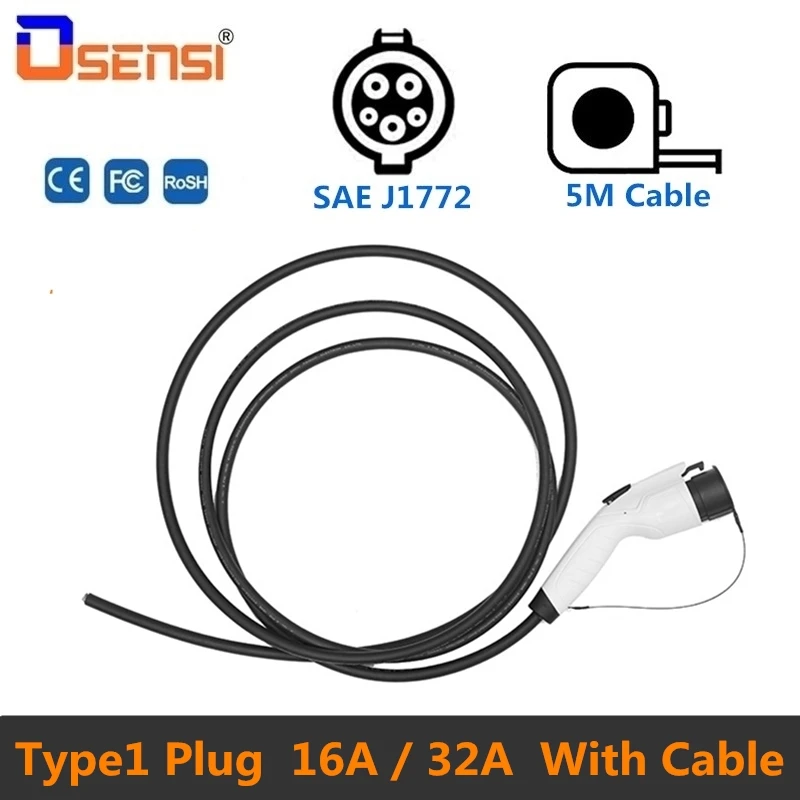 OSENSI-16A-32A-Type-1-Socket-Plug-SAE-J1772-EV-Charger-EVSE-Cable ...