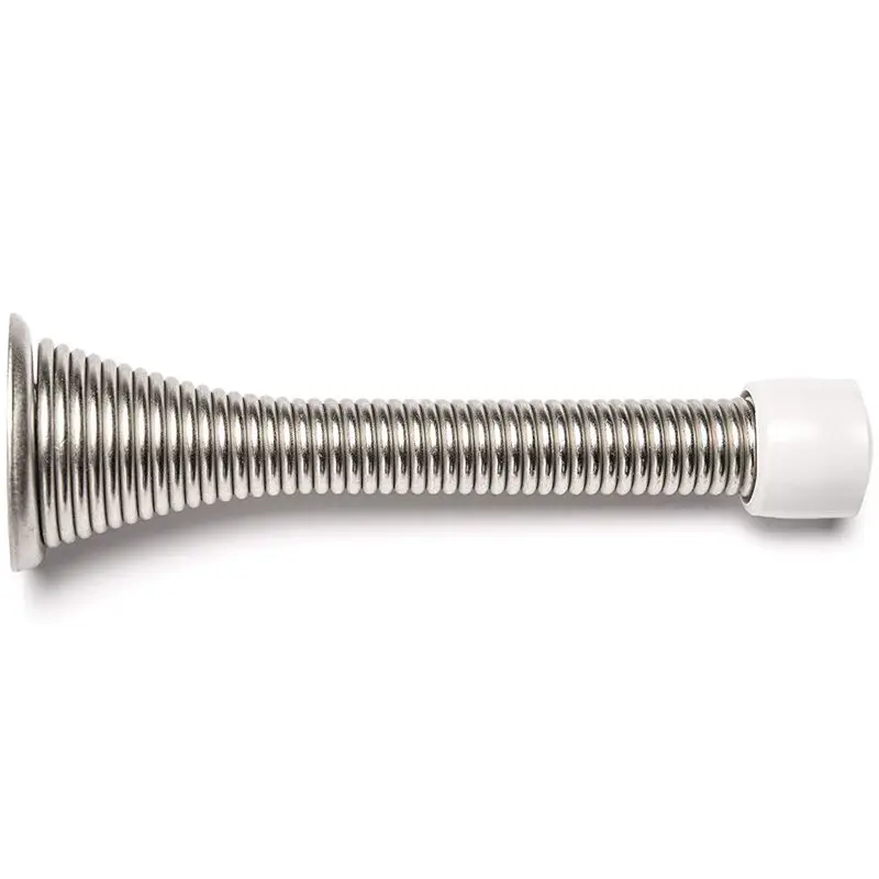 12 Pack Satin Nickel Door Stoppers- 3⅛ inch Flexible Heavy Duty ...