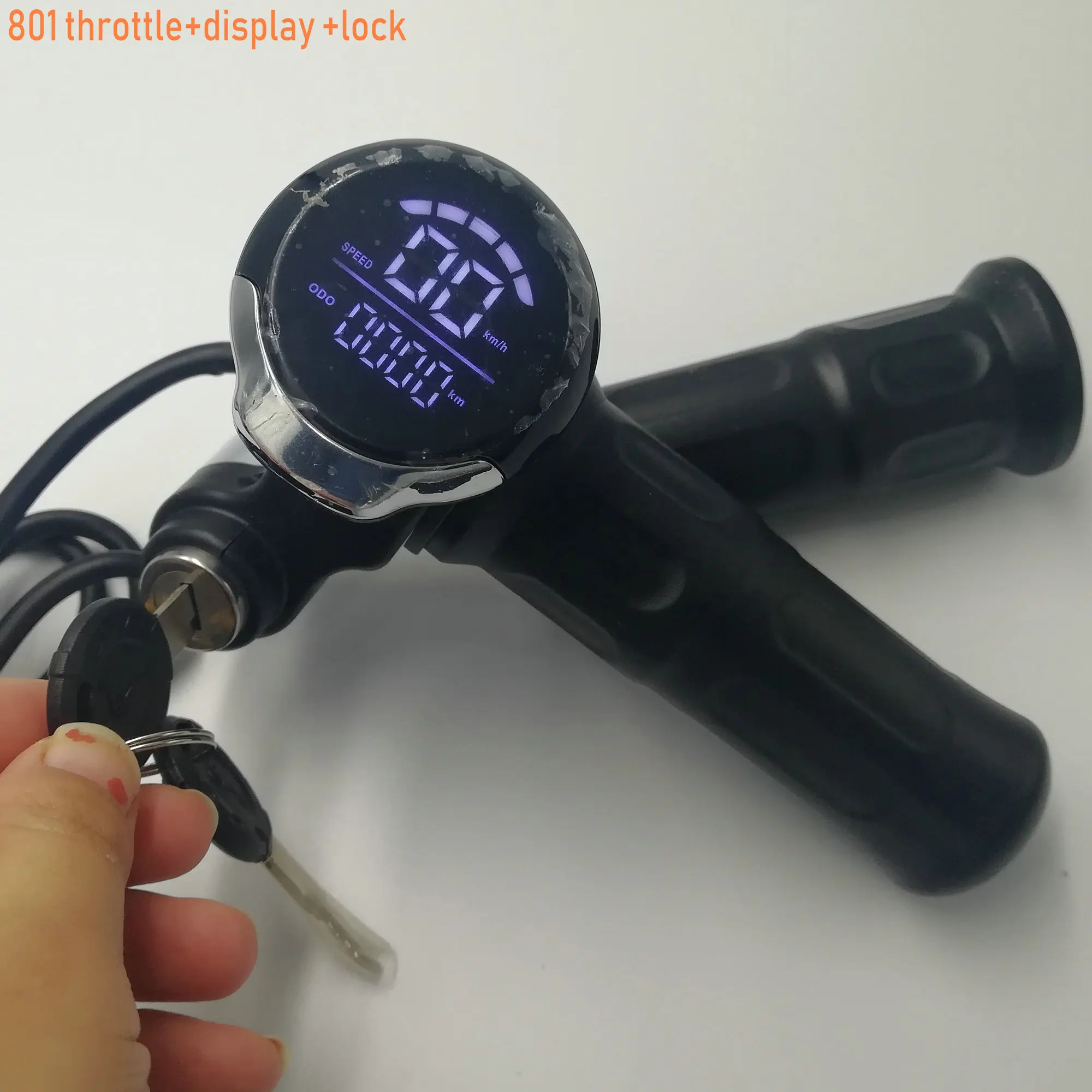 Twist Throttle with Lock+Display 24v36v48v60v Speed Voltage Battery ...