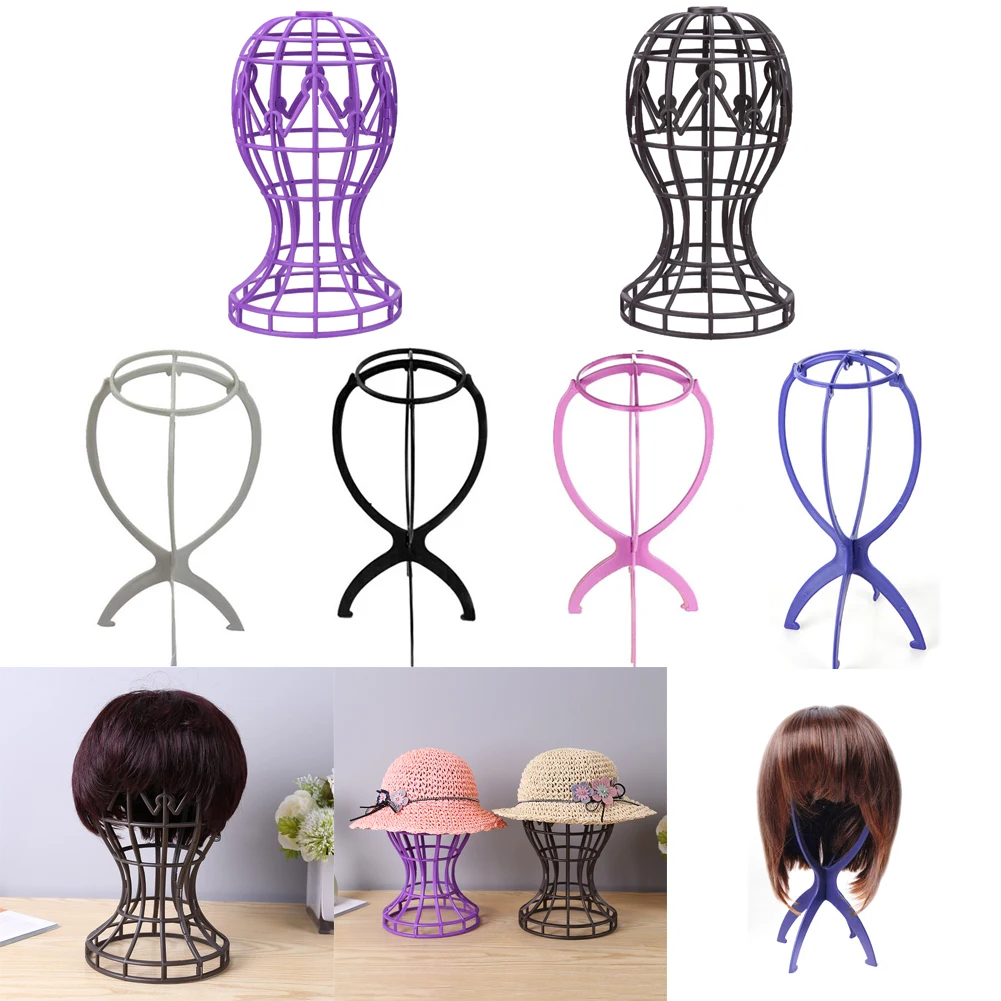 Wig-Stands-Hat-Cap-Holder-Plastic-Storage-Rack-Wigs-Support-Dryer-Tool ...