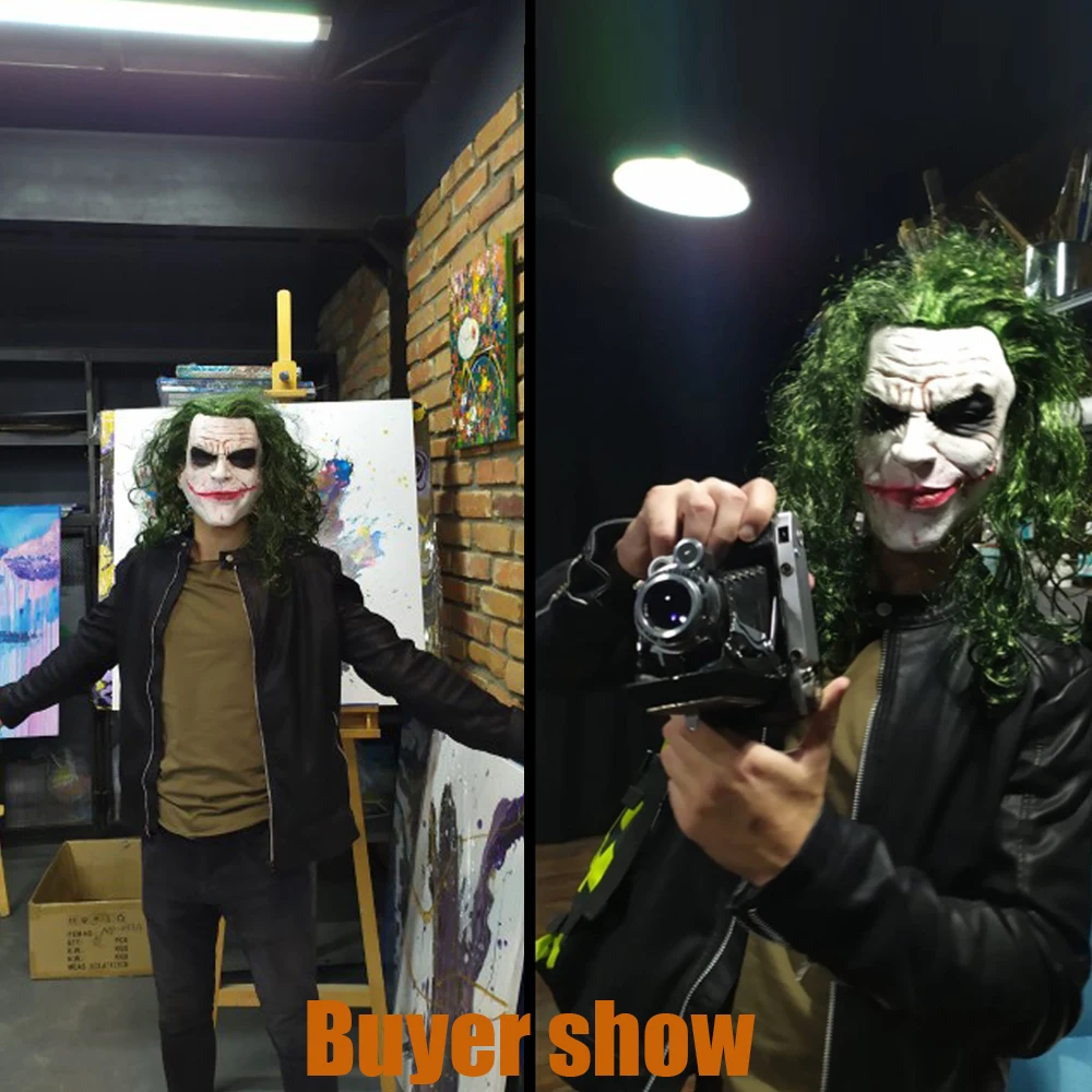 Joker Mask Movie Batman The Dark Knight Horror Clown Cosplay Latex ...