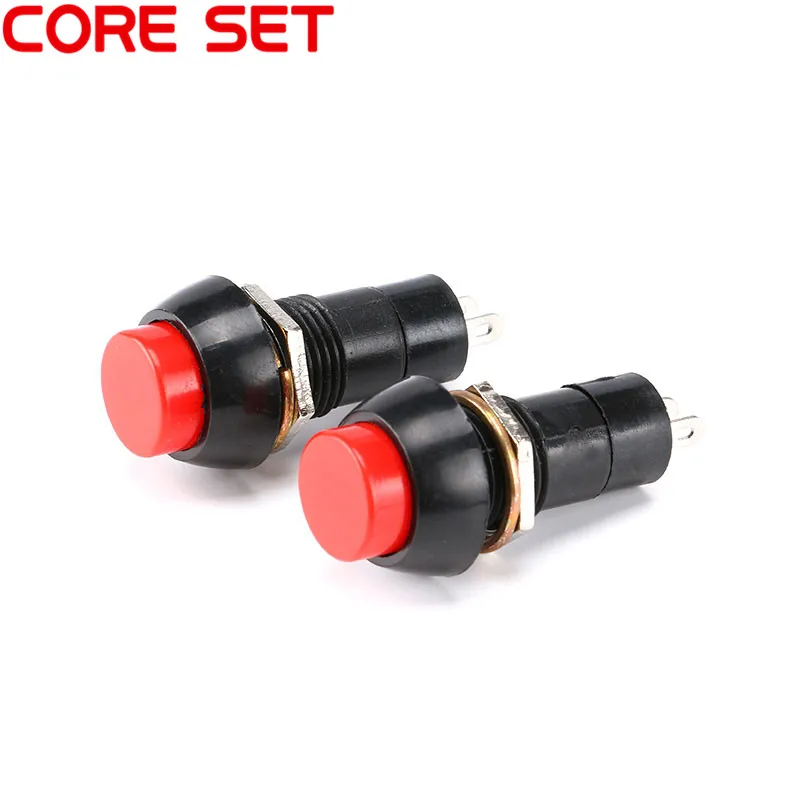 10pcs/set Pbs-11a Round Switch Button 250v/3a Light Switch Self-locking ...