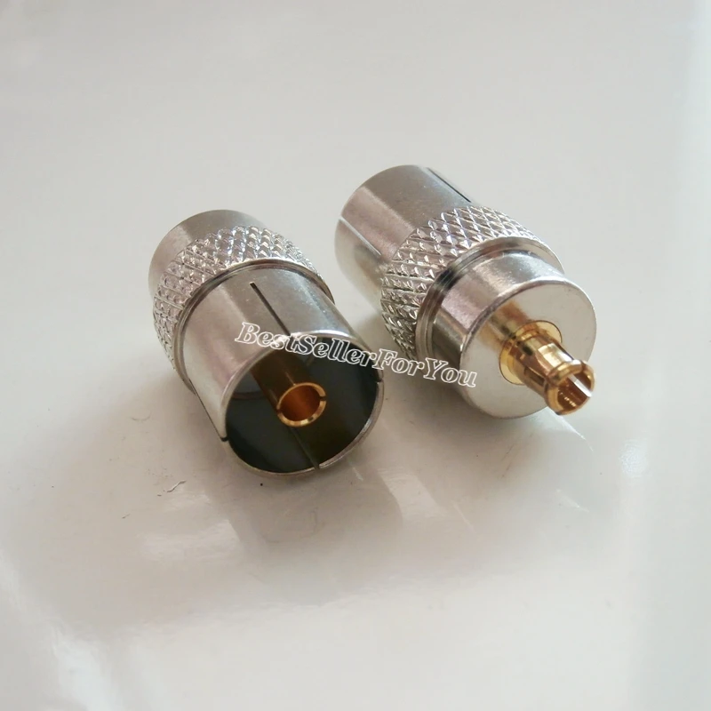 1Pcs Adapter MCX Male to IEC DVB T TV Female connector RTL2832U R820T ...