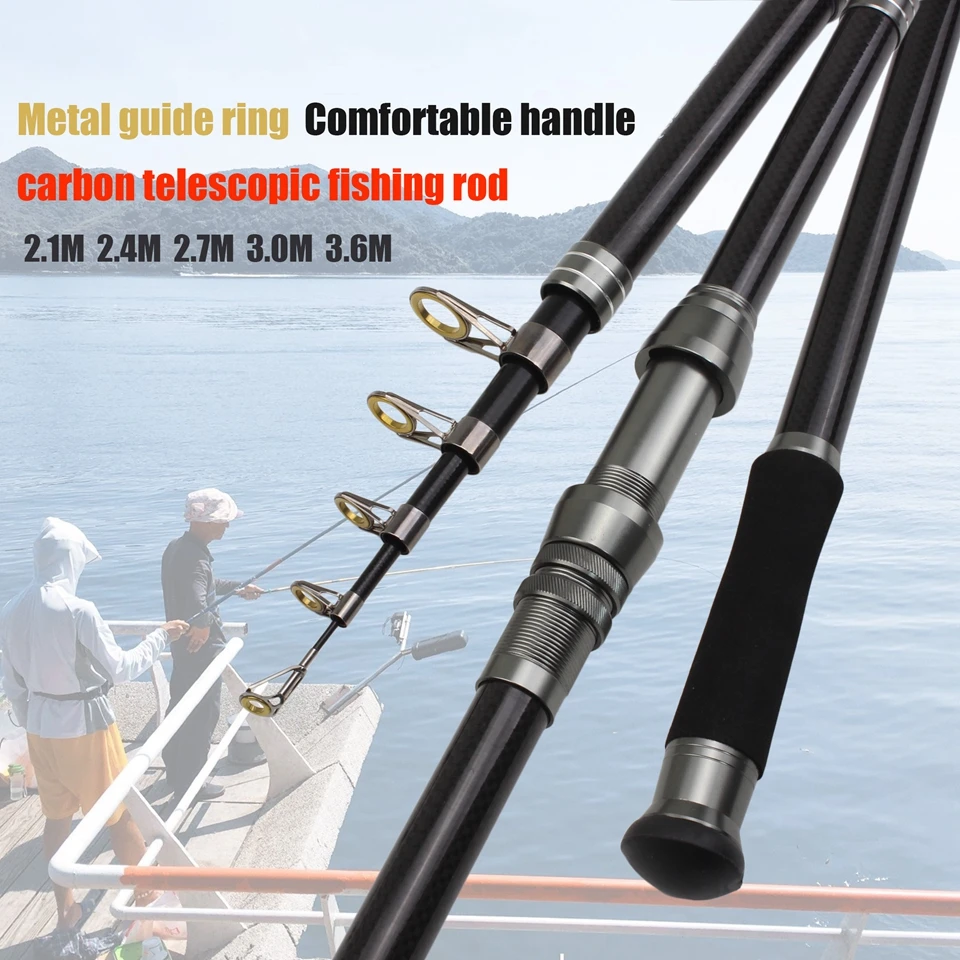 2.1m 2.4m 2.7m 3.0m 3.6m Super strong telescopic fishing rod High ...