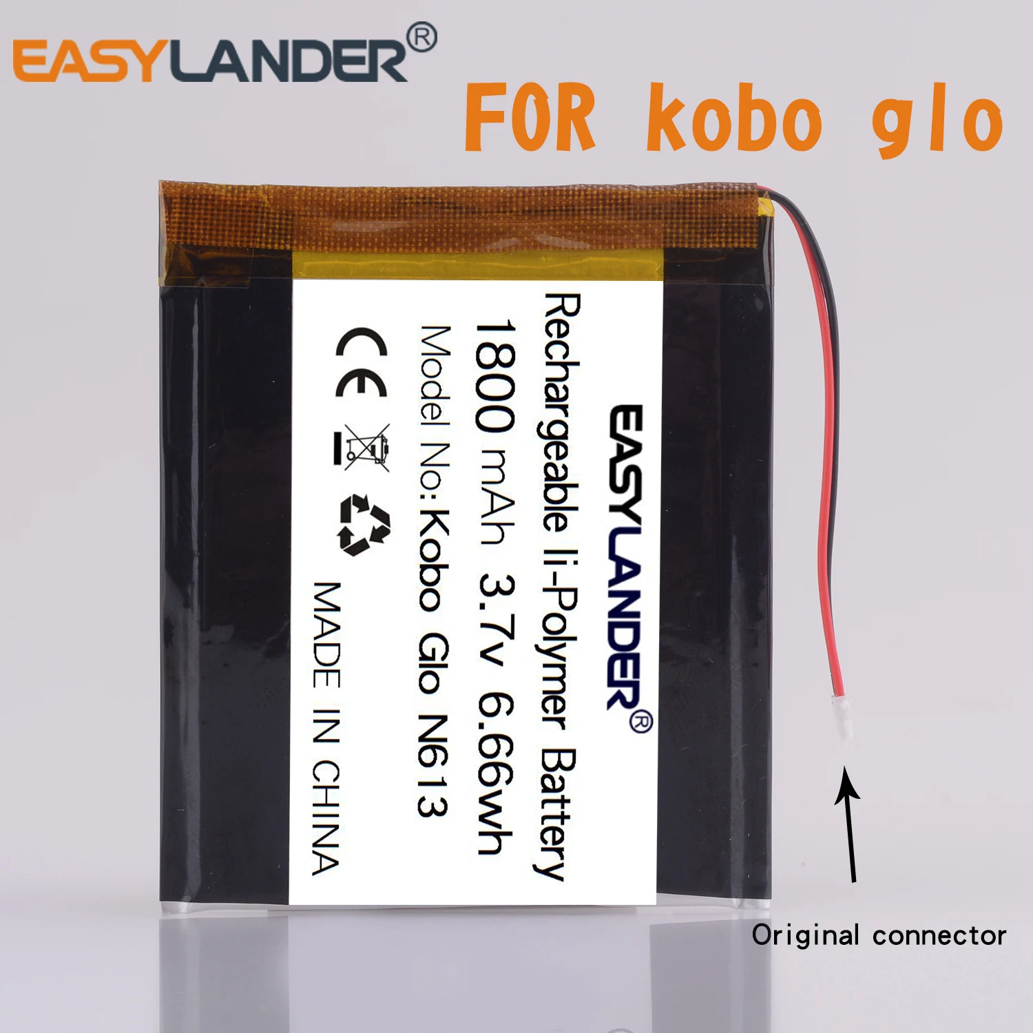 With-connector-High-capacity-3-7V-1800mAh-Rechargeable-Extended ...