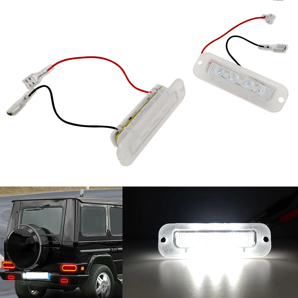 2X LED License Number Plate Lights For Mercedes Benz W463 G-Class G500 ...