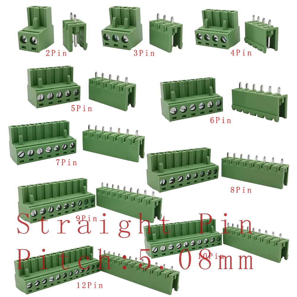 Right Angle-3 Pairs-2 Pin -Connecteur de bornier à vis PCB,2 à 12 ...