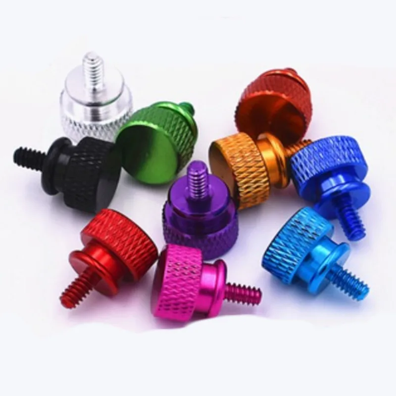 5pcs/10pcs/20pcs colourful 6#-32*6 Aluminum Knurled Head computer case ...