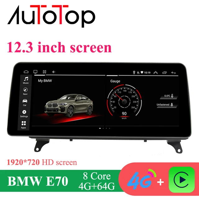 AUTOTOP 12.3″ BMW X5 E70 Android 10.0 2Din Autoradio GPS Carplay for ...
