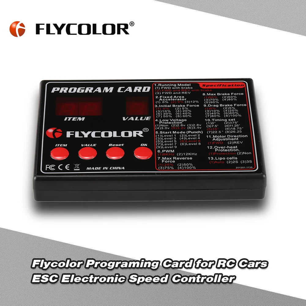 Original-Flycolor-Programing-Card-for-RC-Cars-ESC-Electronic-Speed ...