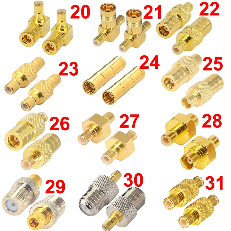 1 Piece Sma / Rp-sma To Mmcx / Smb / Mcx / Smc Male Plug & Female Jack Rf Coaxial Connector ...