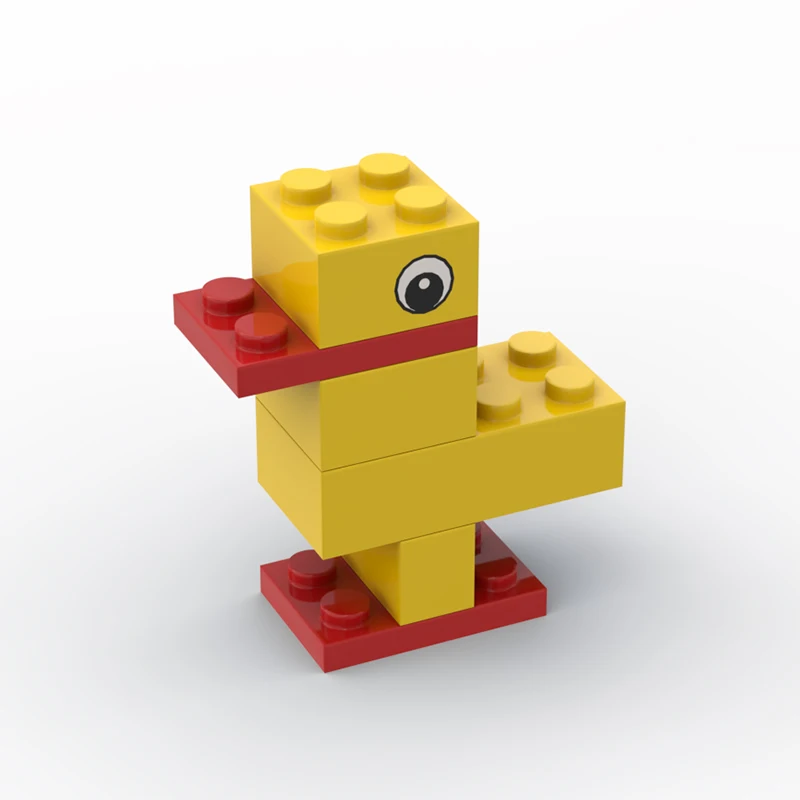 Building-blocks-duck-MOC-little-yellow-duck-animal-children-s-toy-gift-early-education-poultry ...