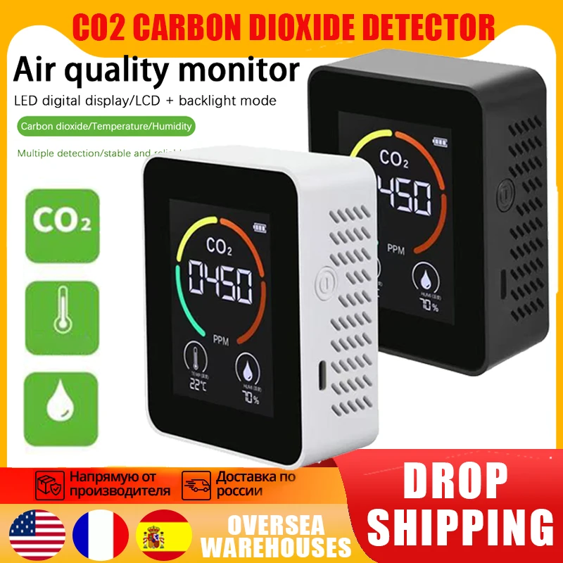 Co2 Meter Co2 Detector Multifunctional Thermohygrometer Home ...