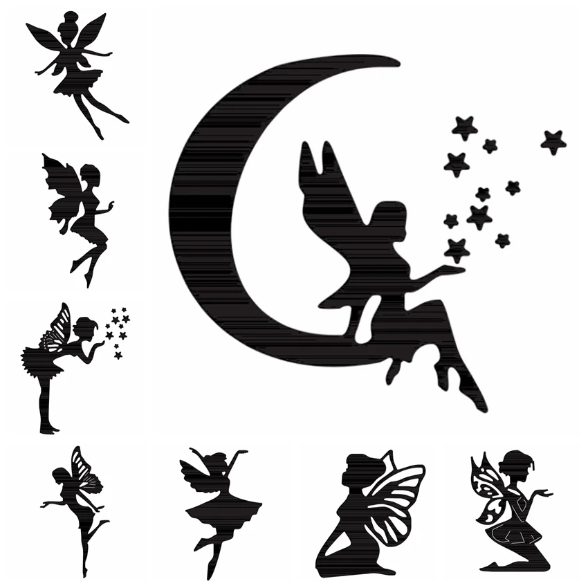 Flying Tinkerbell Stencil