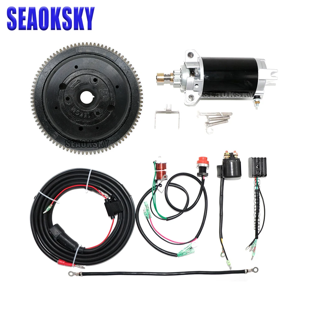 Electric-Start-Kit-For-YAMAH-E40-Parsun-Hidea-HD40F-Powertec-Pioneer-2 ...