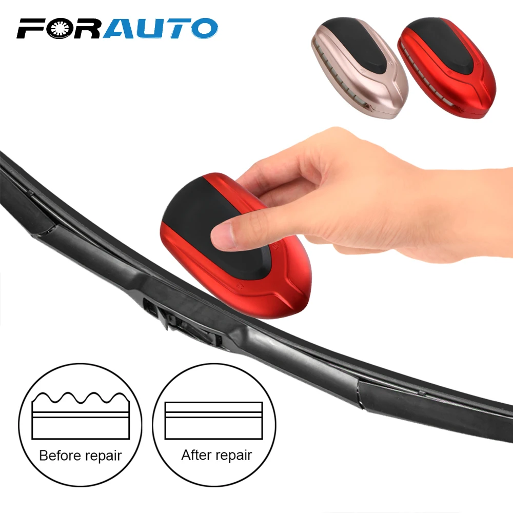 Forauto 자동차 와이퍼 앞 유리 와이퍼 수리 도구 뼈없는 와이퍼 윈드 스크린 블레이드 클리너 복원 자동차 스타일링 범용