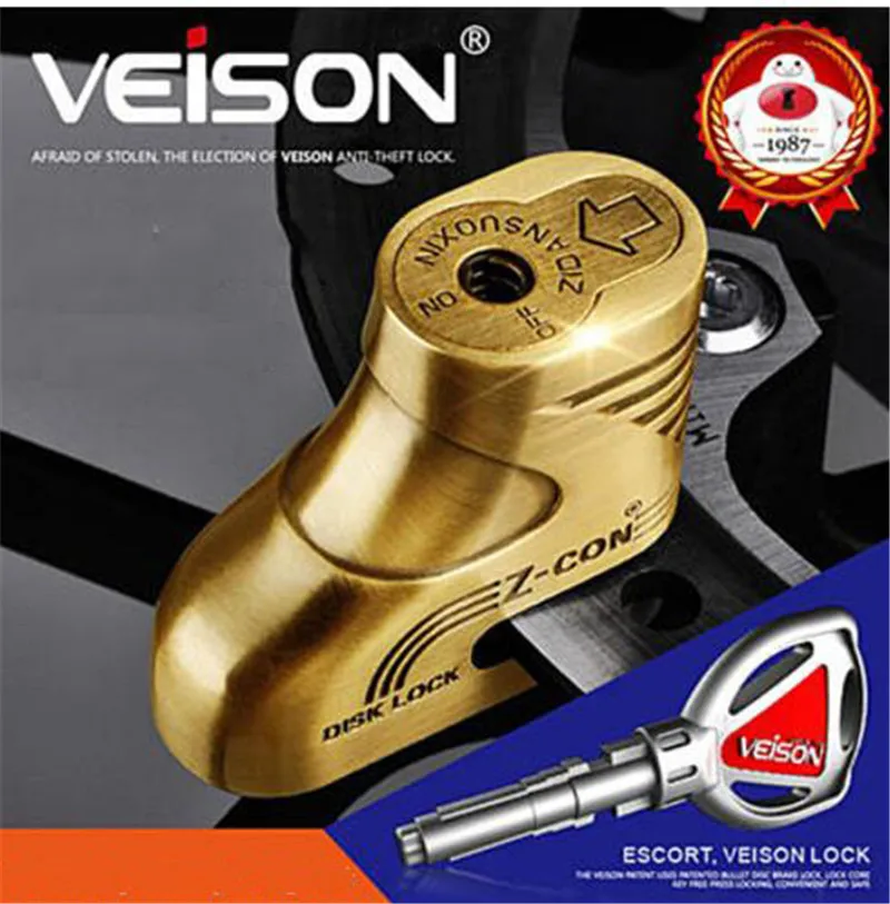 VEISON-Moto-Scooter-Motorcycle-Rotor-Brakes-Disc-Lock-5mm-Pin-Motorbike ...