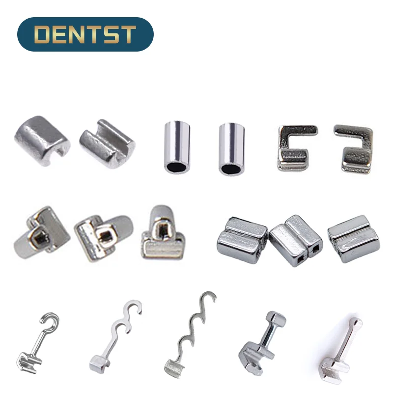 10pcs/bag Dental Orthodontic Crimpable Hooks Cross Tube Crimpable Hooks ...